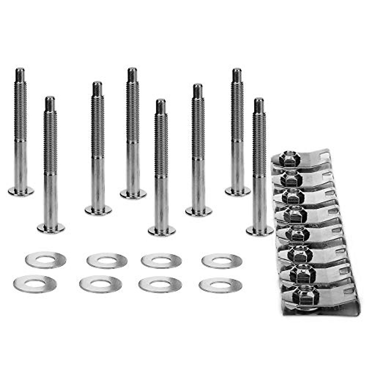 Truck Bed Mounting Hardware Kit Compatible with Ford F250 F350 F450 F550 Super Duty Truck 1999-2016 Replaces 924-311, W706640-S900, W706641-S900, W708770S436 (Including 8 Bolts, Captured Nut, Washers)