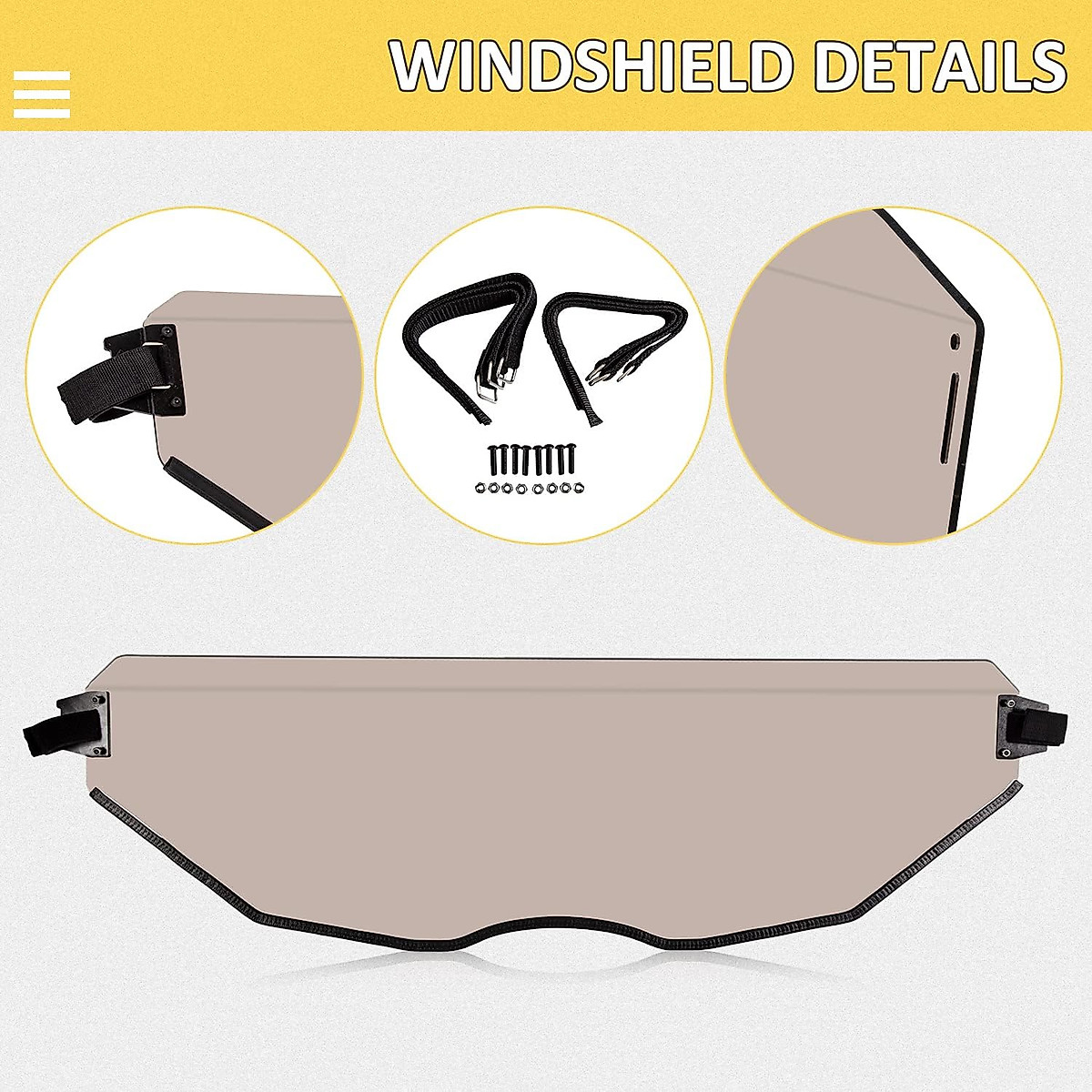 ECOTRIC Dark Tint Half Windshield Compatible with 2017-2024 Can Am Maverick X3 / X3 X DS/ X3 X MR/ X3 MAX/ X3 X RS/ X3 X MR Turbo R X3 900 Accessories