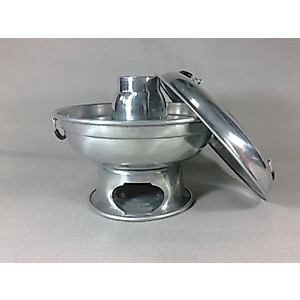 Tom Yum or Soup Heated Serving Pot Soup Bowl Polished Aluminum