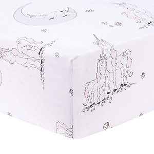 Trend Lab Unicorn Dreams 3 Piece Crib Bedding Set, Can Be Used As A Blanket Or A Playmat for Tummy Time, Includes Quilt, Fitted Crib Sheet and Skirt