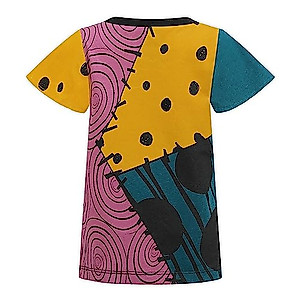 Disney Nightmare Before Christmas Girls 3 Pack Short Sleeve T-Shirt for Toddler to Big Kids Purple