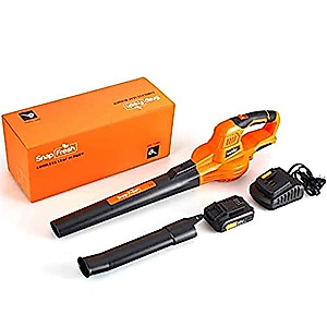 SnapFresh Leaf Blower -20V Cordless Leaf Blower with Battery & Charger, Electric Leaf Blower for Yard Cleaning, Lightweight Leaf Blower Battery Powered for Snow Blowing (Battery & Charger Included)