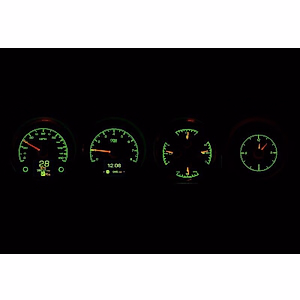 Dakota Digital HDX-70D-CLG-K Compatible with 1970-74 Dodge Challenger and 1970-74 Plymouth Cuda with Rallye Dash Customizable Analog Gauge System Black Alloy