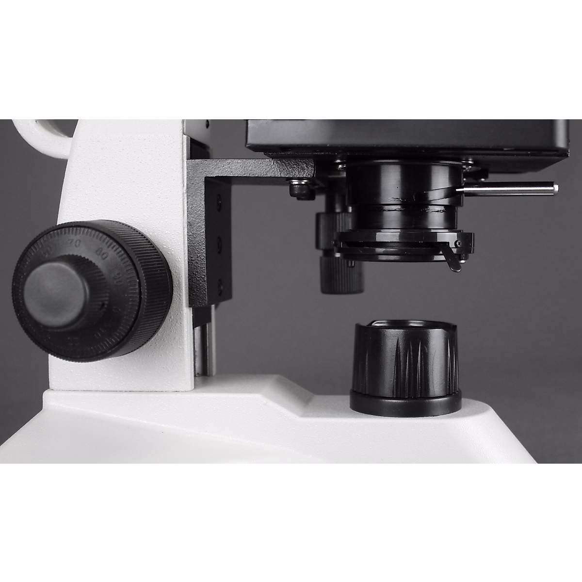 Parco Scientific 3050-100-RC Monocular Compound Microscope, 10x WF Eyepiece, 40x—1000x Magnification, LED Illumination, Coaxial Coarse & Fine Focus, Mechanical Stage, Rechargeable Battery