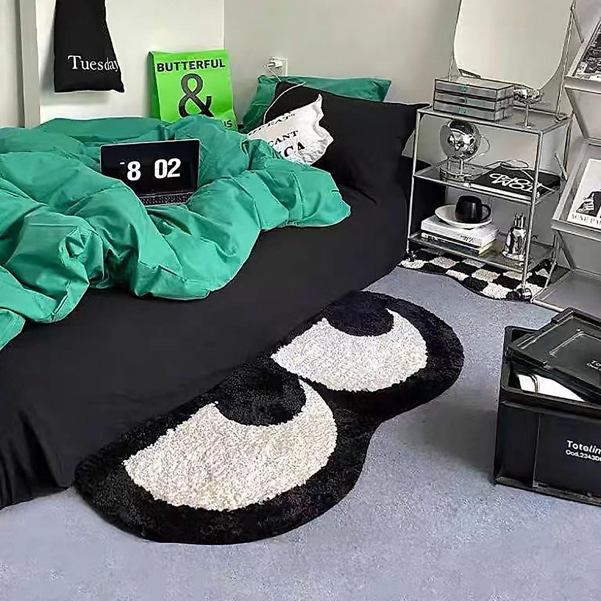 ZZIDOU Area Rugs - Faux Cashmere Rug Shaped Rug Bedside Rug Warm and Comfortable with Non-Slip Backing Bedroom, Bedside, Sofa Rug