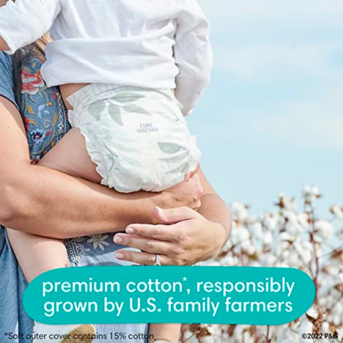 Pampers Baby Diapers - Pure Protection - Size 6, 72 Count, for up to 100% Leakproof, Premium Plant-based Skin Protection