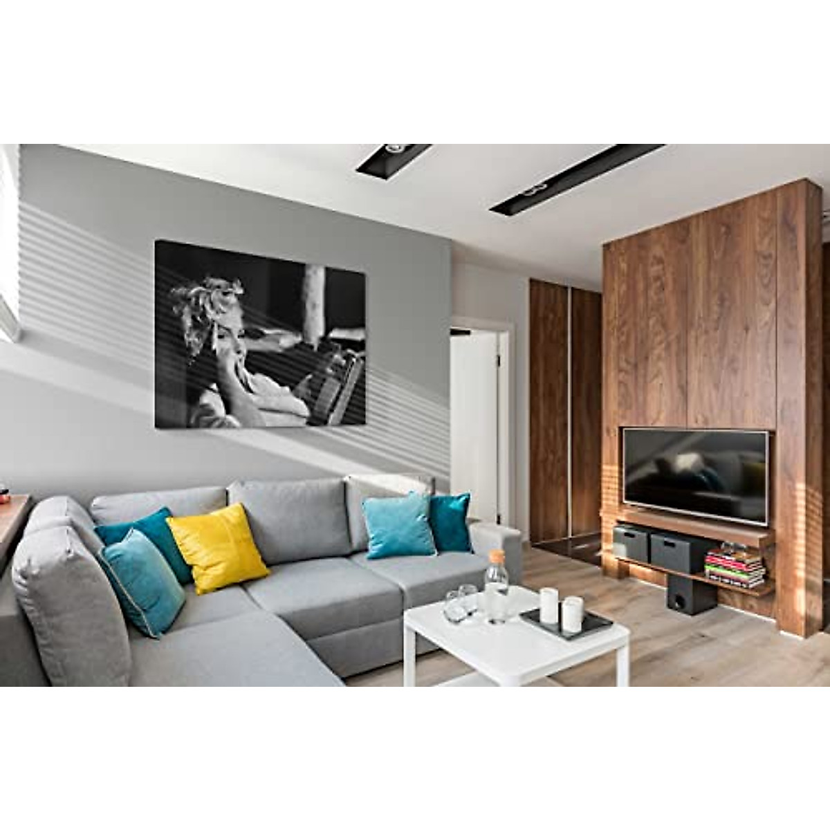 SpiritualHands - Marilyn Monroe Wall Art Canvas & Poster, Trendy Wall Decor, Girly Makeup Room Decor, Framed Vintage Wall Art , Vogue Poster, Art & Room Posters, Chanel Pictures Wall Decor for Bedroom (Marilyn Monroe Book, 8" x 12" - Ready to Hang)