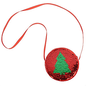 ABOOFAN 4 Pcs Shoulder Bag for Girls Xmas Messenger Bag Christmas Party Bag Fillers Kids Change Purse Christmas Coin Bag Christmas Coin Pouch Kids Messenger Bag Christmas Tree Child Wallet