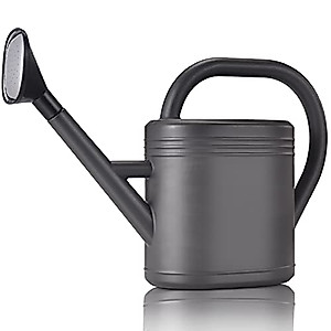 Watering Can 1 Gallon for Indoor Plants, Garden Watering Cans Outdoor Plant House Flower, Gallon Watering Can Large Long Spout with Sprinkler Head (Grey)