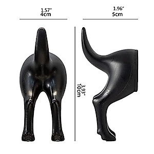 KKirafairy 4Pcs Nordic Plastic Dog Tail Hooks Wall Mounted Coat Hat Key Hanger Decoration