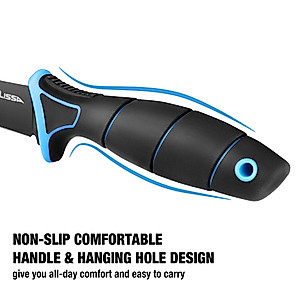 FLISSA Fish Fillet Knife, 5" Fishing Knife & Bait Knife with Protective Sheath, Non-Slip Handle, Belt Clip and Razor Sharp 8Cr13MoV Stainless-Steel Blade, Boning Knife for Meat Cutting Butchering