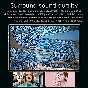 HEEPDD Office Tablet, FHD Display 100-240V HD Tablet Octacore CPU 5G WiFi (Blue)