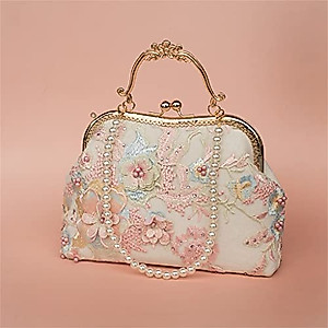 ZLXDP Embroidered Women's Shoulder Wedding Handbag Women's Evening Bag Women's