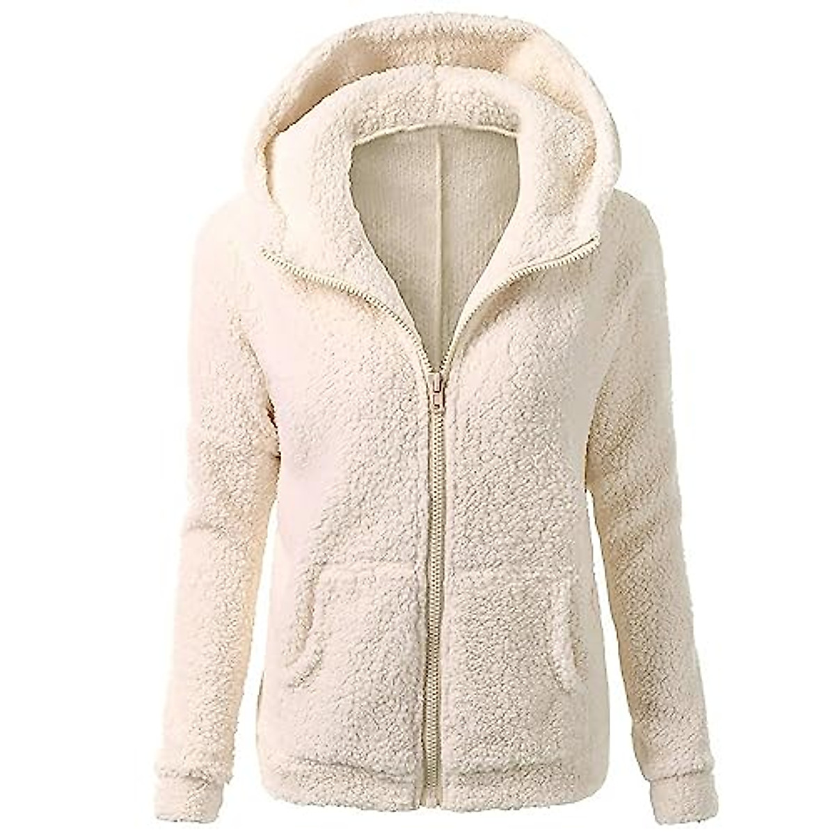 Neresum Sweatshirt for Women 2023 Fashion Winter Warm Zipper Hoodie Long Sleeve Oversized Fleece Jacket Sweat Shirts Coat