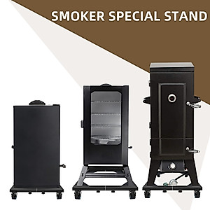 Zsytbyyds Heavy Duty All Steel Smoker Stand，Electric Smoker&Vertical Electric Smoker&Digital Electric Smoker Universal Mobile Stand Base