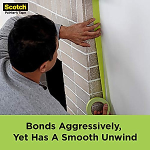 Scotch Painter's Tape 2060-48MP ScotchBlue Rough Surface Painters Tape, 1.88" Width, Green