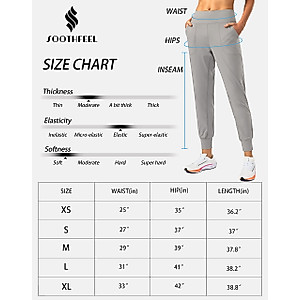 Soothfeel Women's Joggers with Zipper Pockets High Waisted Athletic Workout Yoga Pants Joggers for Women Regular (Dusty Blue, Small)