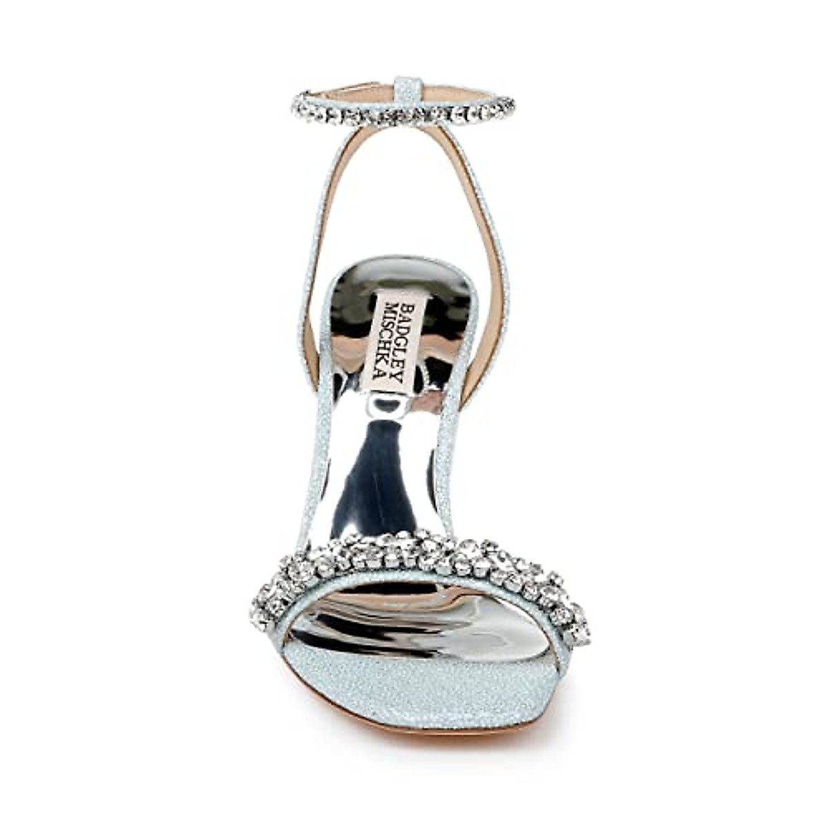 Badgley Mischka Women's TASMINE Heeled Sandal, Soft Blue, 9