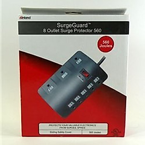 Inland 03983 6' Block Surge Protector Heavy Duty - 8 Outlets