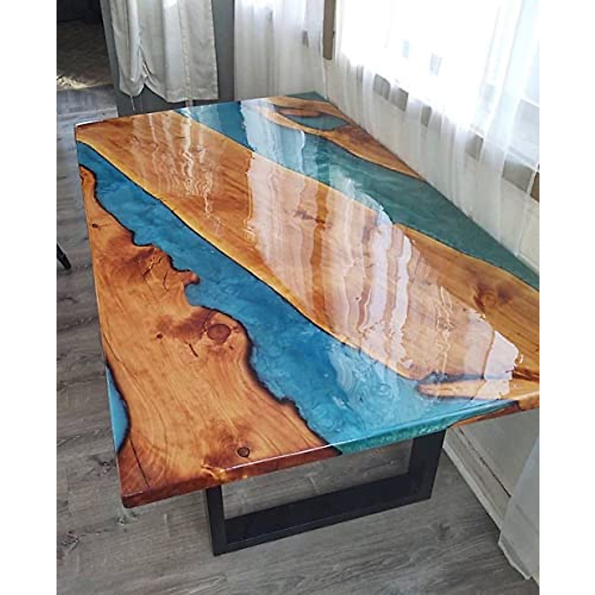Epoxy Table, Live Edge Wooden Table, Natural Wood,Dining table, Natural Epoxy Table, Resin Table, Epoxy Resin River Table