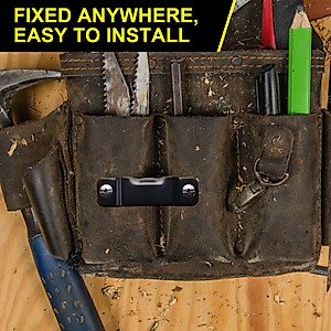 Small Metal Tape Measure Holder Clip Measuring Tape Belt Holder Occidental Tape Tool Tape Measure Belt Clip Tape Holder for Tool Belt with Mounting Screw for Drill Leather Pocket Tool (8)