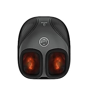 COMFIER Foot Massager Machine with Heat, Shiatsu, Keading Rolling Compression Feet Massager for Plantar Fasciitis, Neuropathy, Gifts for Women,Men Fits up to Men Size 13, Foot Warmer Massager,