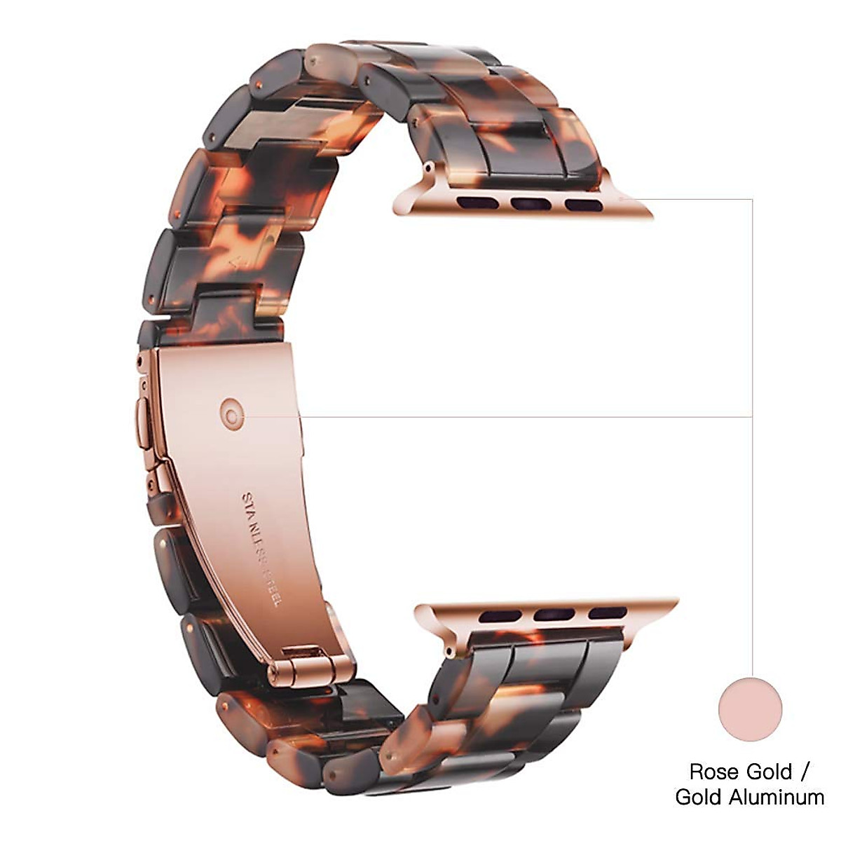 Light Compatible with Apple Watch Strap 41mm 40mm 38mm-Fashion Resin Apple Watch Series 9 Serie 8 Strap,Apple Watch Straps Women Men,Compatible with Apple Watch Serie 9 8 7 SE 6 5 4 3 2 1(41/40/38mm)