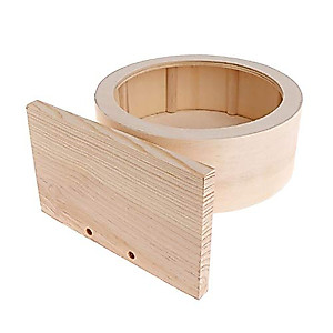 shlutesoy Pet Supplies Animals Toys Wooden Mute Roller Hamster Running Exercise Mouse Sports Wheel Pet Toy Wood Color M