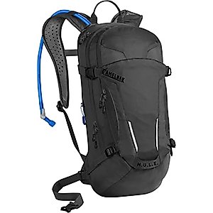 CamelBak M.U.L.E. Mountain Biking Hydration Backpack - Easy Refilling Hydration Backpack - Magnetic Tube Trap - 100 oz., Black