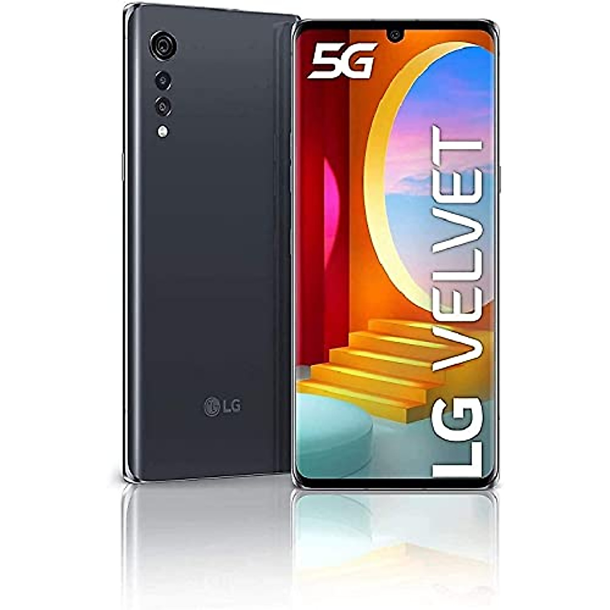 LG Velvet (5G) 128GB (6.8 inch) Display | AT&T Unlocked | AT&T/Cricket 5G only | Work with other GSM 4G LTE | LM-G900UM Smartphone - Aurora Grey (Renewed)
