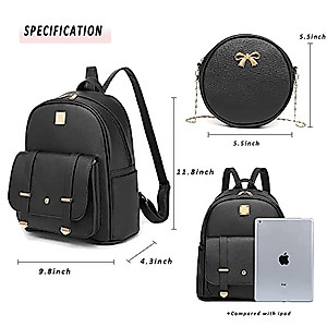 MACCINELO Girls Fashion Mini Leather Backpack Purse for Women Cute Small Backpack for Ladies Shoulder Bag over 5 years old