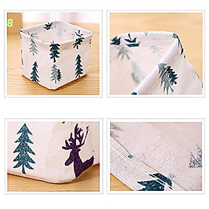 AKIWOS 2Pcs Toy Storage Basket, Cloth Storage Bin Durable Organizer for Desk, Office, Wardrobe to Storage Small Stuffs