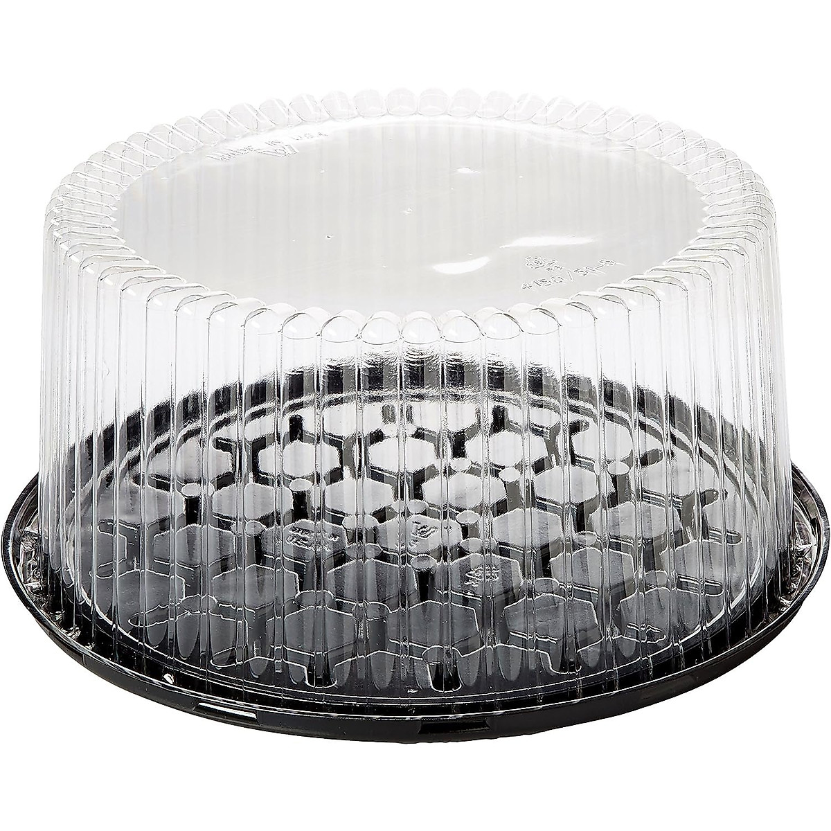 A1 Bakery Supplies 10-11inch Cake Double Layer Clear Cake Container Dome and Base Carry & Display Storage Box (4 Pack)