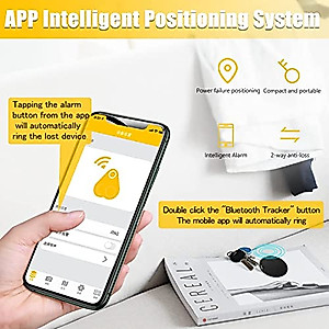 NouSKaU Portable Pet GPS Tracking - Bluetooth 5.0 Mobile Key Tracking Smart Anti-Loss Device - 2022 Mini Pet GPS Locator Bluetooth Tracer Include Batteries and Protective Case, Fit for iOS (2 Pack)