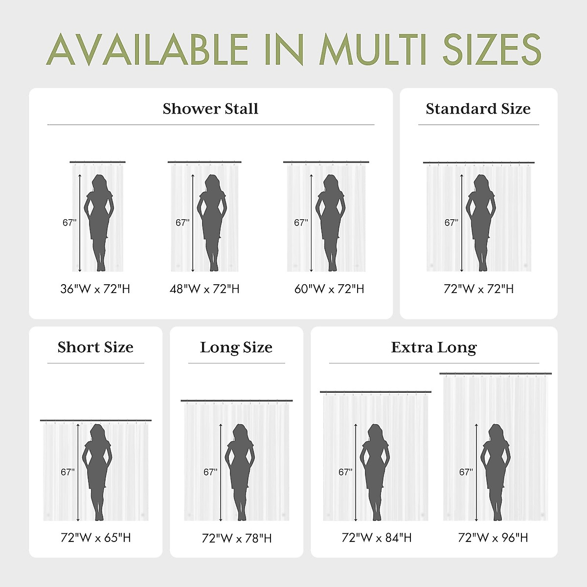 AmazerBath Clear Shower Curtain Liner, 72x72 Plastic Shower Liner, Waterproof PEVA Shower Curtain Liner, Cute Lightweight Shower Curtains for Bathroom with Magnets and 12 Rustproof Metal Grommet Holes