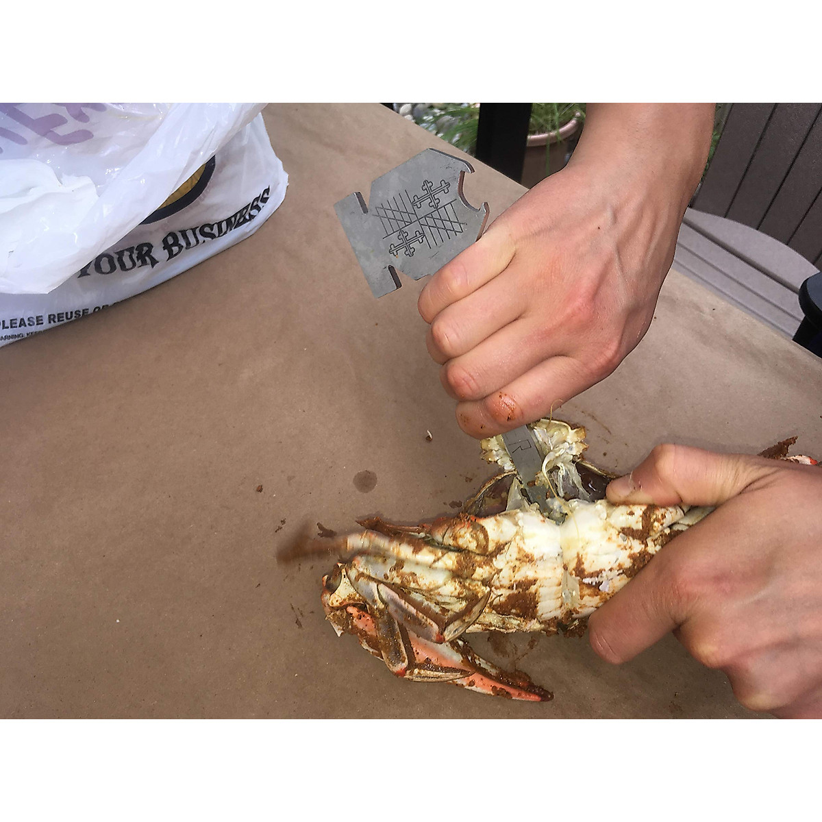 THE SHELLER- The flat, Stainless Steel, mallet/picker/bottle opener : the seafood Multi-tool