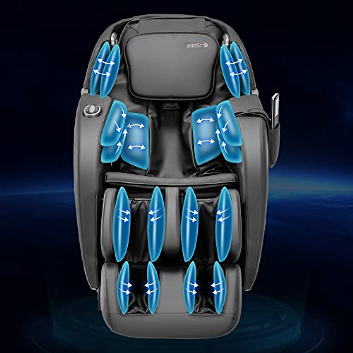 iRest SL Track A303 Massage Chair Recliner, Full Body Massage Chair with Zero Gravity, Airbags, Heating, and Foot Massage (Black)