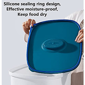 YYIJ Airtight Rice dispenser 22Lbs Rice Dry Food Storage Container,Cereal Container Bin,Measuring Cup Included, Gray, R1343G426335IC5Q