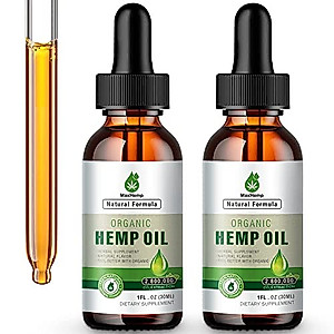 (2 Pack) Hemp Oil Organic Premium - 2,800,000 Maximum Strength - 100% Natural Hemp Drops Tincture - Hemp Oils with Vegan, Non-GMO, Grown and Made in USA