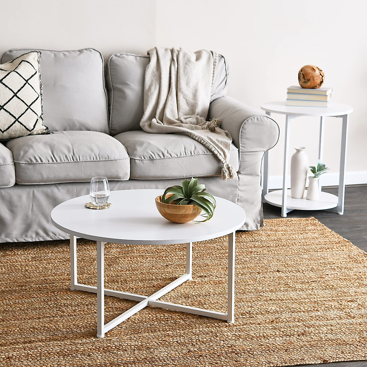 Household Essentials Coffee Table, Scandinavian White