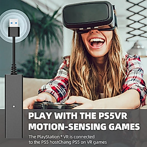 Cliplanyard PS VR Adapter PS5 Camera Adapter for PS5, Mini Camera Adapter for Playing PS VR on PS5, PSVR to PS5 Converter Cable Adapter