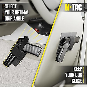 M-Tac Gun Holster for Concealed Carry - CCW Pistol Holster - Concealed Carry Holster for Men and Women with a Fix (Black)