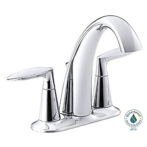 Bathroom Faucet by KOHLER, Bathroom Sink Faucet, Alteo Collection, Centerset Faucet, Polished Chrome, K-45100-4-CP