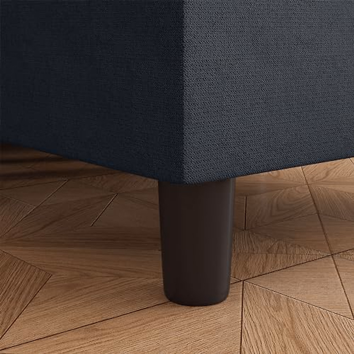 Pingliang Home 80" Sectional Sofas for Living Room, 3 Seat L Shaped Couch with Reversible Ottoman, Modern Linen Fabric Small Sectional Couch for Apartment Small Space, Dark Grey