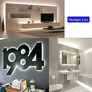 JUNWEN Battery Operated LED Strip Lights with Remote Daylight White, Timer, Dimmable, Waterproof, 13.2ft 240 LED Light Strip Suitable for Stairs, Wardrobe, Kitchen, Bedroom, Party, 2 Pack of 6.6ft.