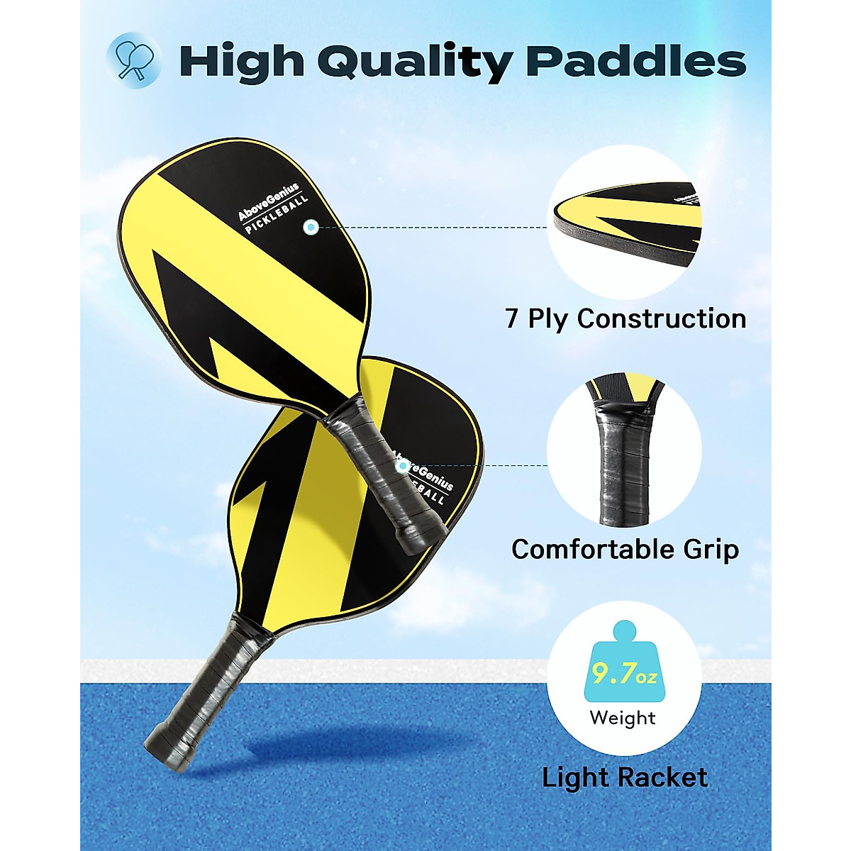 AboveGenius Pickleball Parent-Child Set