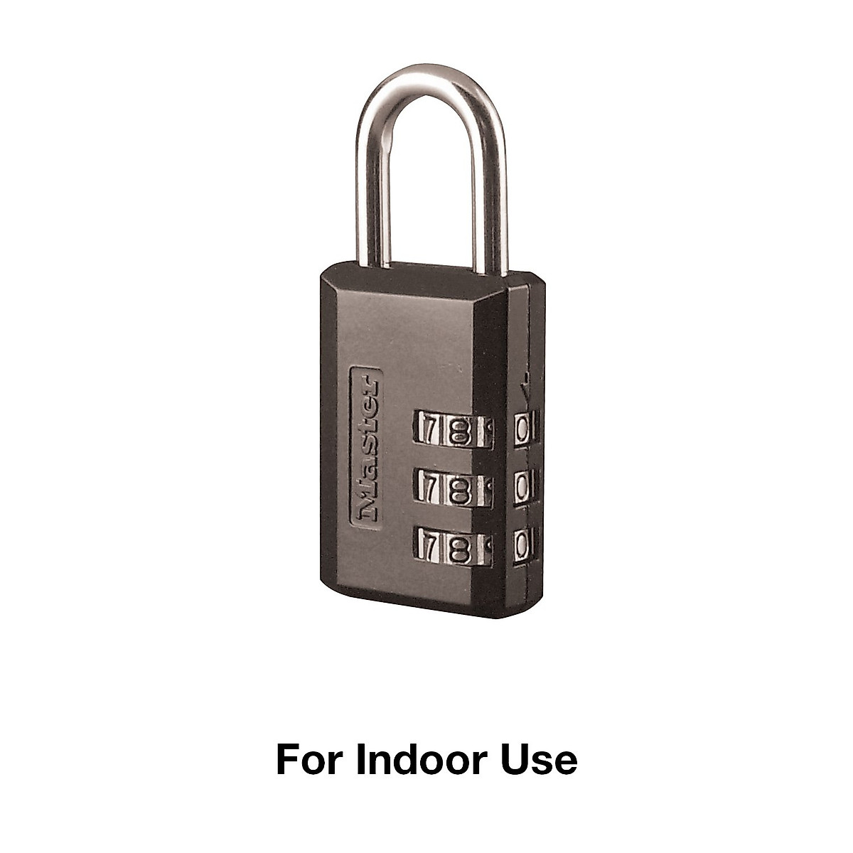 Master Lock Combination Padlock, 1, Black, 647D