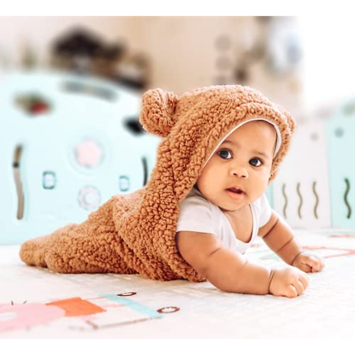 Kermode Teddy Bear Baby Swaddle Blanket - Plush Baby Swaddler for Newborns - Cute Infant Swaddle Wrap & Receiving Blanket - Perfect Gender Neutral Baby Shower & Registry Gift for Boy & Girl