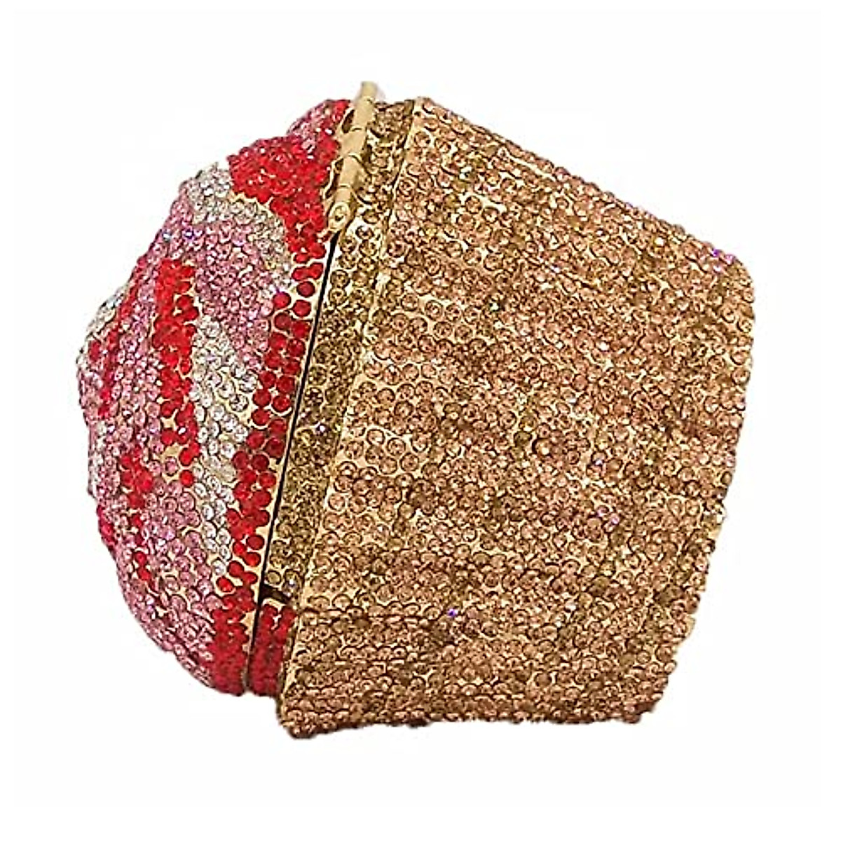 DJBM Cute Cupcake Rhinestone Clutch Diamond Crystal Purse Evening Bags for Women Party Wedding Cocktail Prom, Multicolor