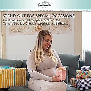 Pink Gift Bags - 12 Pack Mini Gift Bags with Handles, Extra Small Blush Paper Gift Wrap Totes for Bridal & Bachelorette Party Favors, Wedding Gifts, Girls Birthday Goodie Treat Bags, Bulk - 4x2.75x4.5